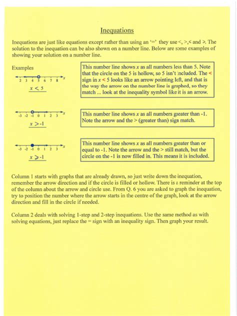 Inequations Pdf