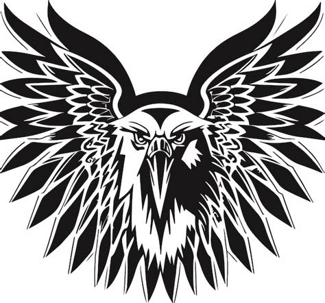 Premium Vector Fantastical And Powerful Hawk Emblem Art Vector