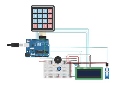 Circuit Design Electronic Lock Tinkercad