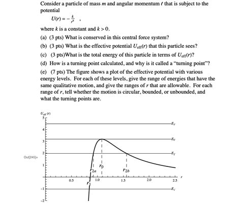 Solved Consider a particle of mass m and angular momentum ℓ Chegg