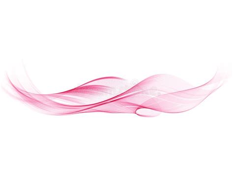Vector Pink Abstract Decorative Wave Isolated On White Background Stock Vector Illustration Of