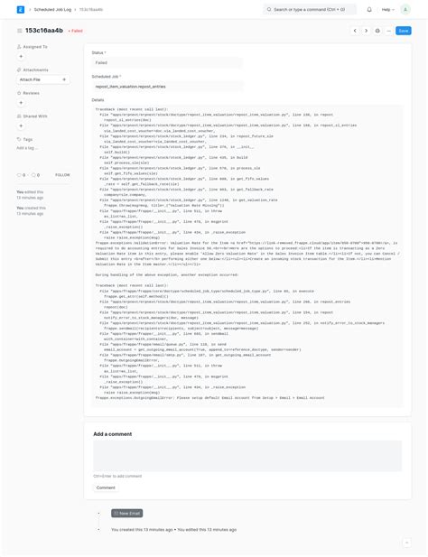 Repost Item Valuation Unable To Delete Invoice · Issue 33231 · Frappeerpnext · Github