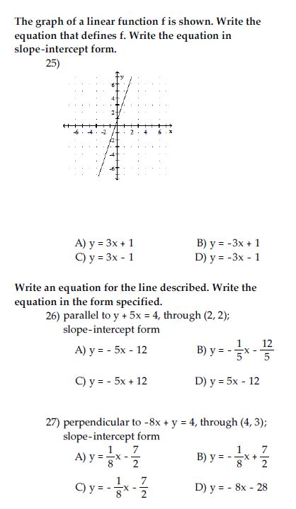 Solved The Graph Of A Linear Function F Is Shown Write The Chegg