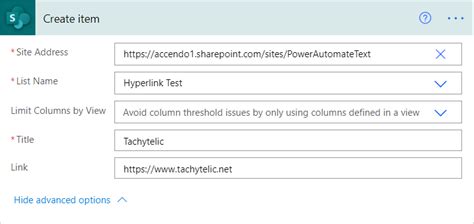 Update A Hyperlink Column In Sharepoint With Power Automate