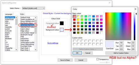 Question About Notepad 865 And 32bit Colors And Transparency For Cursor Line Notepad