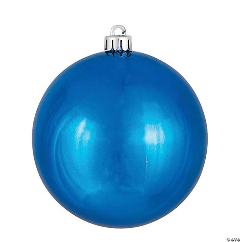 Vickerman Shatterproof 10 Large Blue Shiny Ball Christmas Ornament