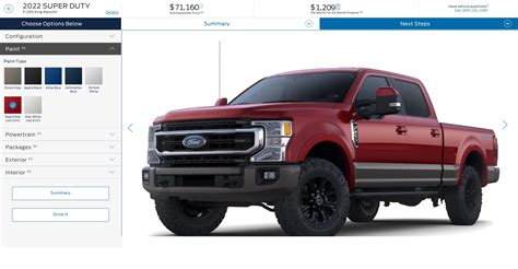 Pricing Update Ford Launches 2022 Super Duty Configurator — Further