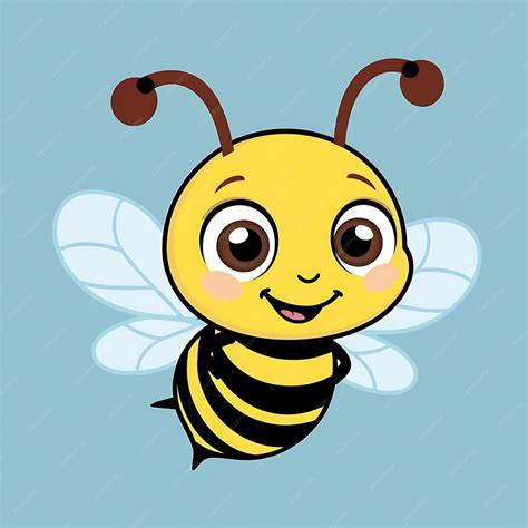 Portrait Of Cute Animated Bee Premium Ai Generated Image