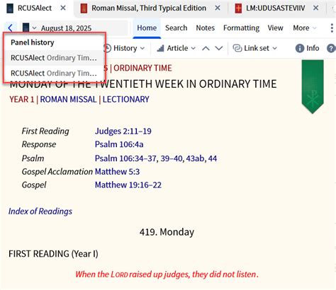Bug Unusable History Menu — Logos Community