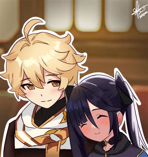 Ayaka X Aether By Midori Raethermains