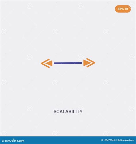 2 Color Scalability Concept Vector Icon Isolated Two Color Scalability