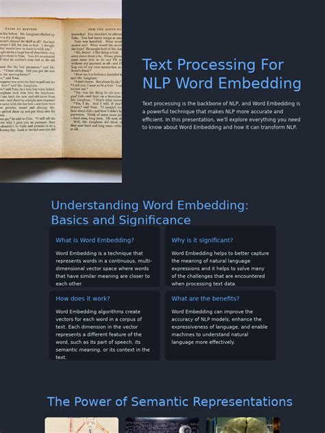 Text Processing For Nlp Word Embedding 15 Pdf Learning Cognition