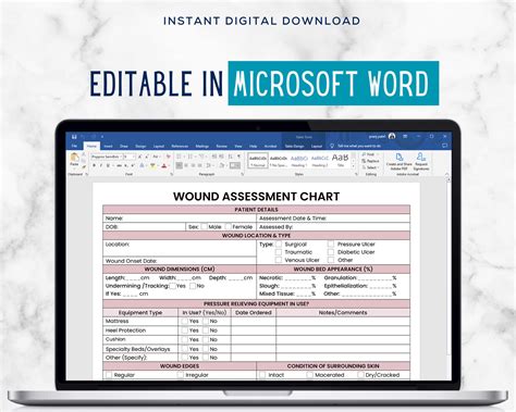 Wound Assessment Chart For Nurses Medical Wound Care Wound Management