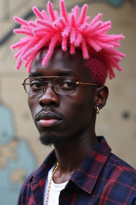 Man As A Progressive Lgbtq Activist With Pink Or Blue Hair 12658883