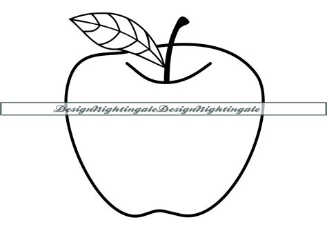 Outline Pictures Of Apple