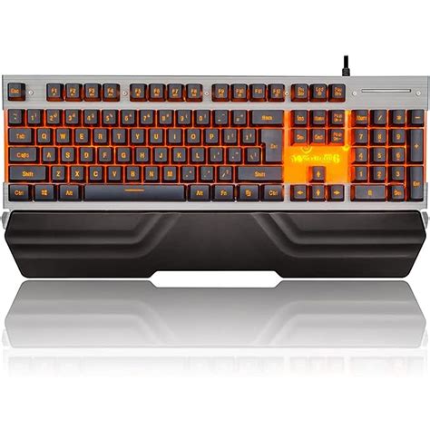 KEYS K Gaming Keyboard USB Wired With Premium Big Wrist Rest Floating Gaming Keyboard With