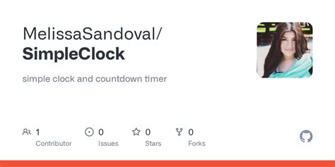 GitHub MelissaSandoval SimpleClock Simple Clock And Countdown Timer