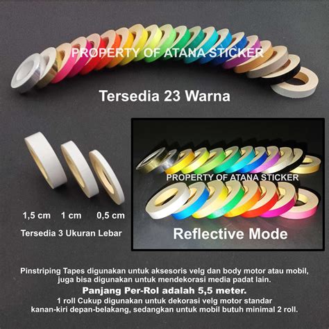 Sticker List Of Motorcycle Body Rims Matic Car Lis Rim Wrap Pinstriping Tapes Reflective Flame
