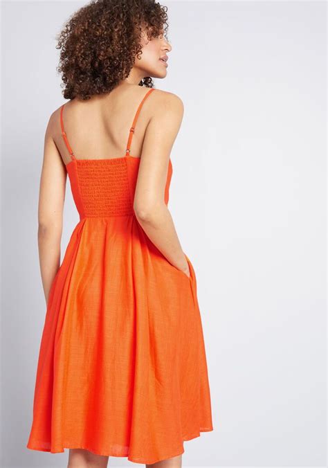 Swingin Summer Sundress Orange Dresses Unique Dresses Sundress Outfit