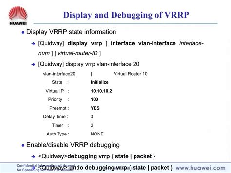 ODY Principle Of VRRP And Configuration Ppt