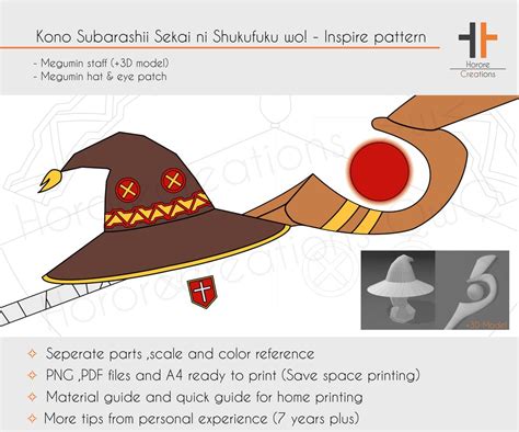 Megumin Staff Witch Hat Eye Patch Kono Subarashii Sekai Ni