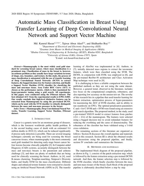 pdf automatic mass classification in breast using transfer learning