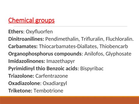 Herbicide Classification Classification Ppt
