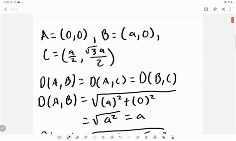 Solved Verify That The Points 0 0 A 0 And A 2 √ 3 A 2 Are The Vertices Of An