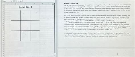 Solved Create A Tic Tac Toe Program That Will Read A Given