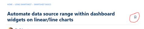automate data source range within dashboard widgets on linear line