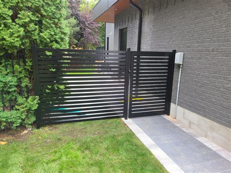 Aluminum Horizontal Slat Fence Modern Fence Panels