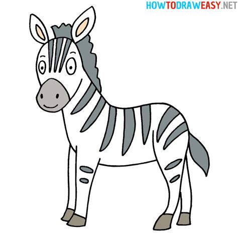 How To Draw A Zebra How To Draw Easy
