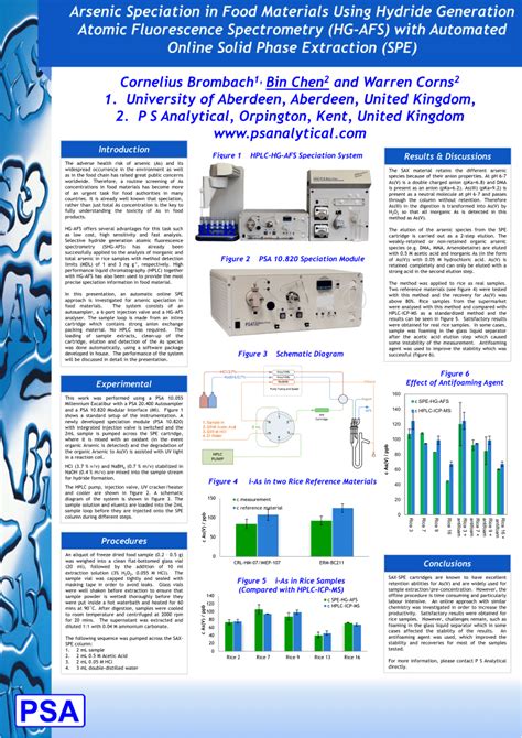 Pdf Arsenic Speciation In Food Materials Using Hydride Generation Atomic Fluorescence