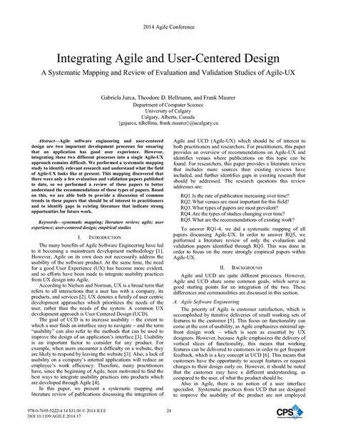 Agile Ucd Integrating Agile And User Centered Design A Systematic