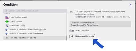 take into account linked object has an edit button bugs