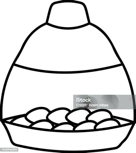 계란 저장 개념 부화 계란 벡터 개요 아이콘 디자인 가금류 농업 기호 고기 또는 계란 생산 기호 단백질 및 농가 장비 스톡