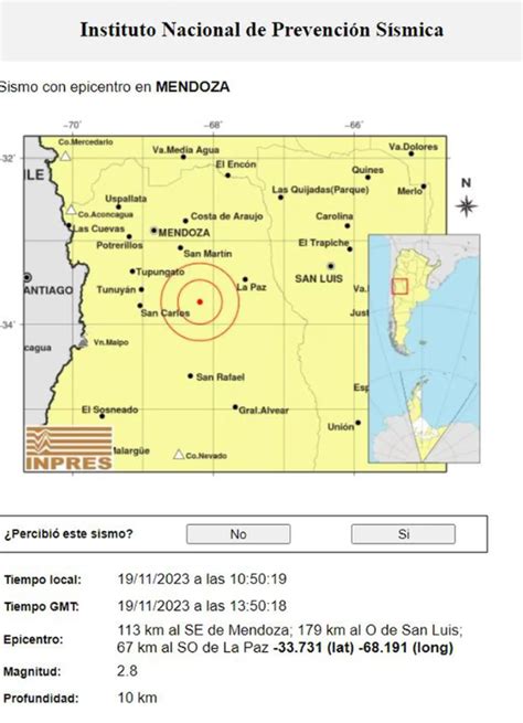 Un Sismo De 41 Grados Sacudió Mendoza Y Tuvo Réplicas En San Juan