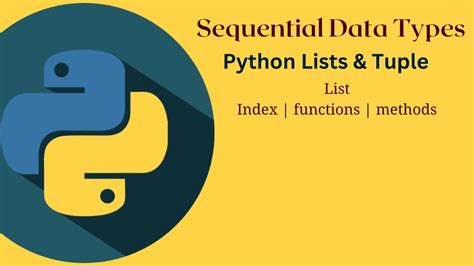 Sequential Data Type Lists Tuples Codewithjon Youtube