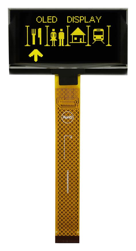 MCOT U V YM Midas Displays Graphic OLED X Pixels Yellow On Black