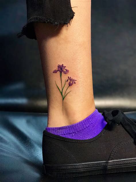 Tattoo Of Iris Flower