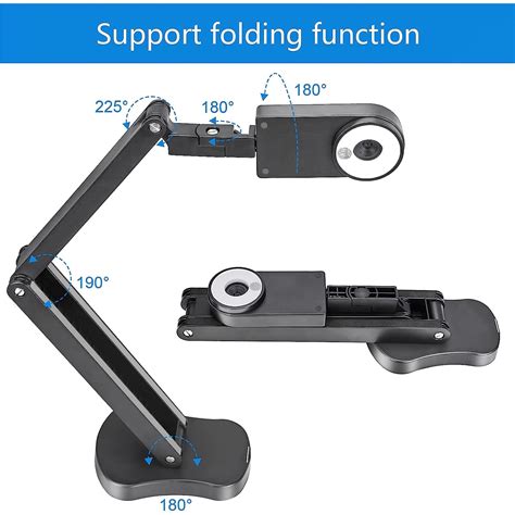 Скенер за документи 8mp 4k 3 степенна регулируема Led лампа двоен микрофон димируема яркост