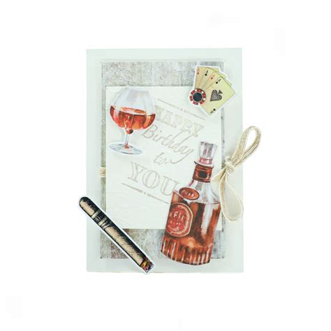 Ръчно изработена Картичка за Рожден ден на мъж One T 023