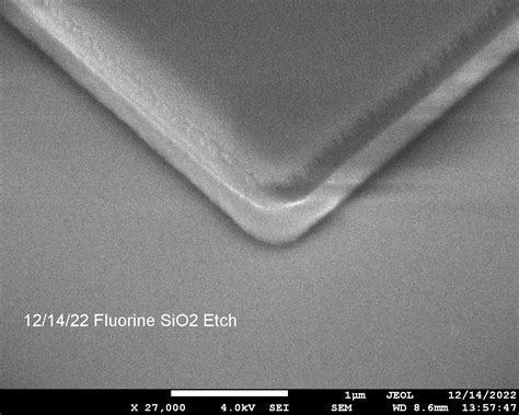 Test Data Of Etching Sio2 With Chf3 Cf4 Fluorine Icp Etcher Ucsb Nanofab Wiki