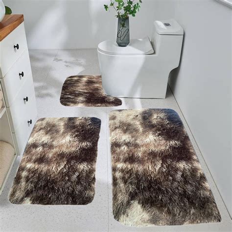 Ikohbadg Bathroom Rugs Bathroom Rug Set 3 Piece Extra Soft Bathroom