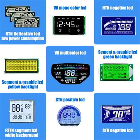 Buy Custom Monochrome 7 8 Digits Segment Lcd Display Module Tn Htn Stn Fstn Bstn Va Type From