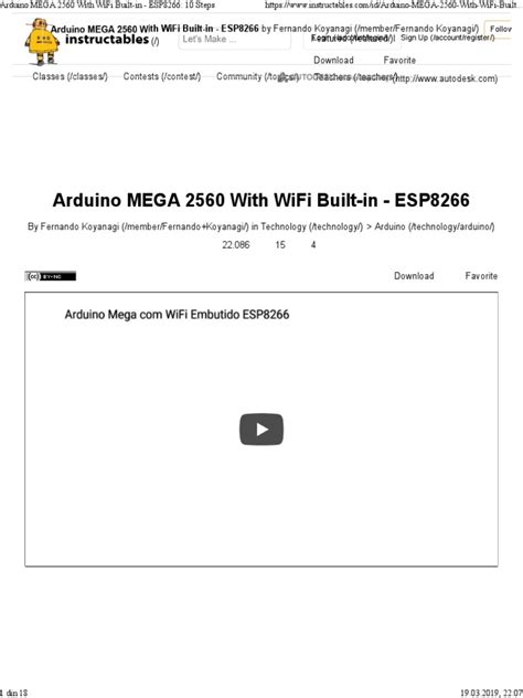 arduino mega 2560 with wifi built in esp8266 10 steps pdf