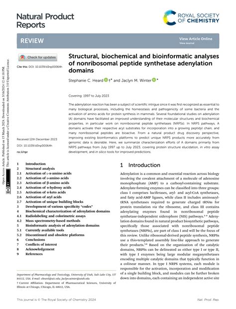 Pdf Structural Biochemical And Bioinformatic Analyses Of