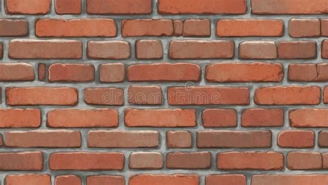 Antique Red And Brown Brick Pattern Seamless Texture Ai Generation Stock Illustration
