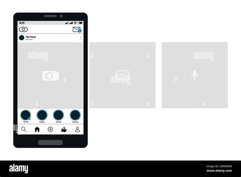 Smartphone With Carousel Interface Post On Social Network Stock Vector Image And Art Alamy