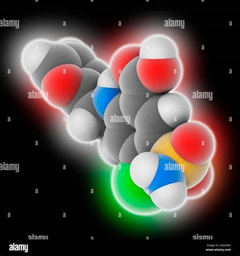 Furosemide Molecular Model Of The Drug Furosemide C12 H11 Cl N2 O5 S A Loop Diuretic Used In